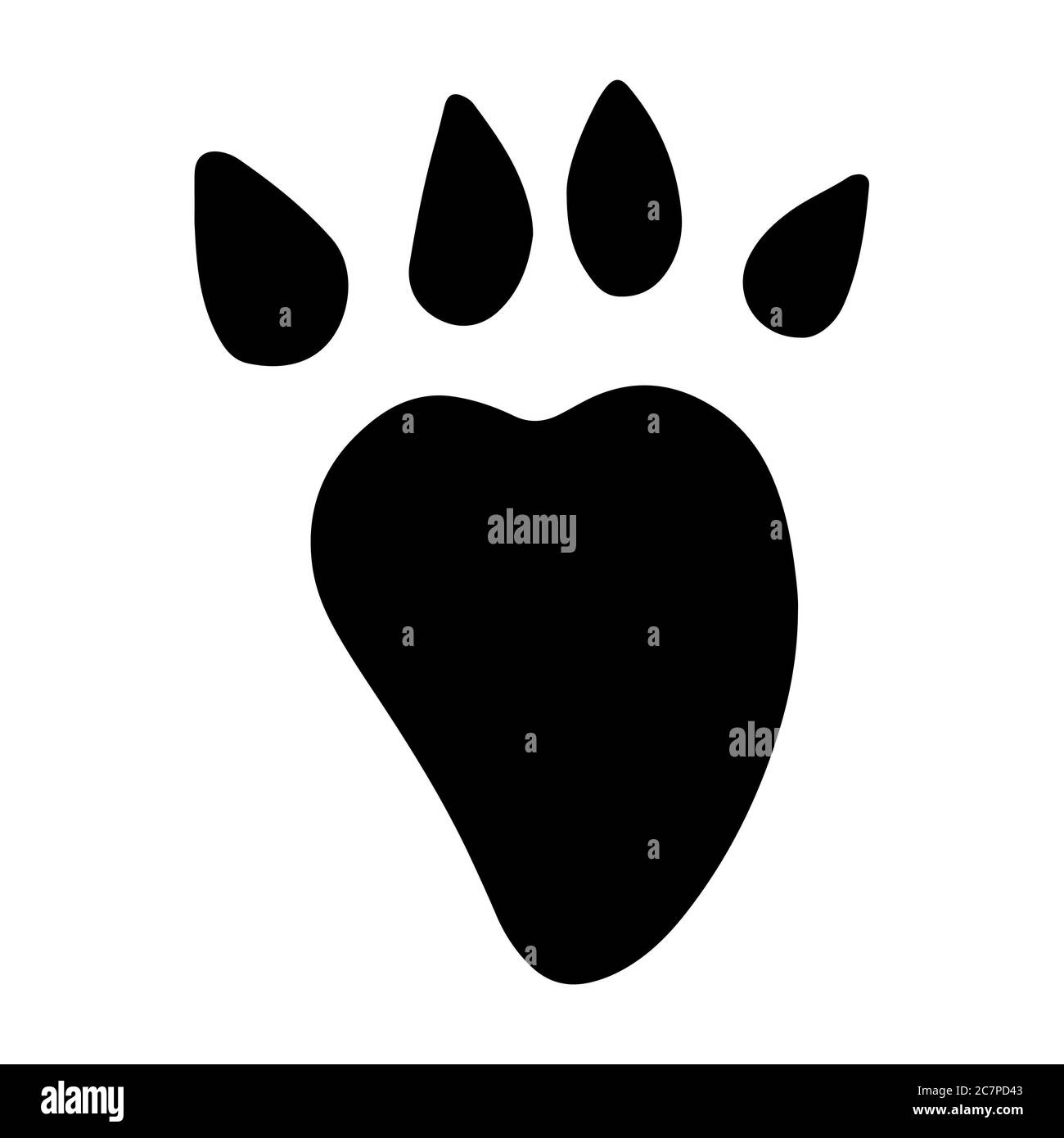 Animal Paw or Foot Print Illustration Logo Stock Photo - Alamy