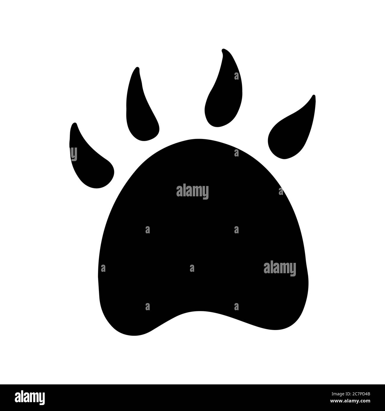 Animal Paw or Foot Print Illustration Logo Stock Photo - Alamy