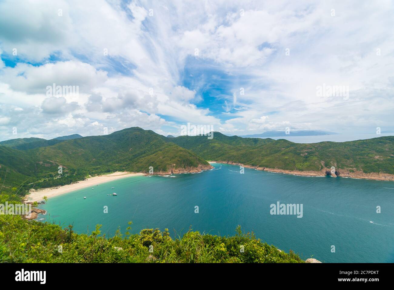 High Island Reservoir East Dam in Hong Kong UNESCO Global Geopark Stock ...