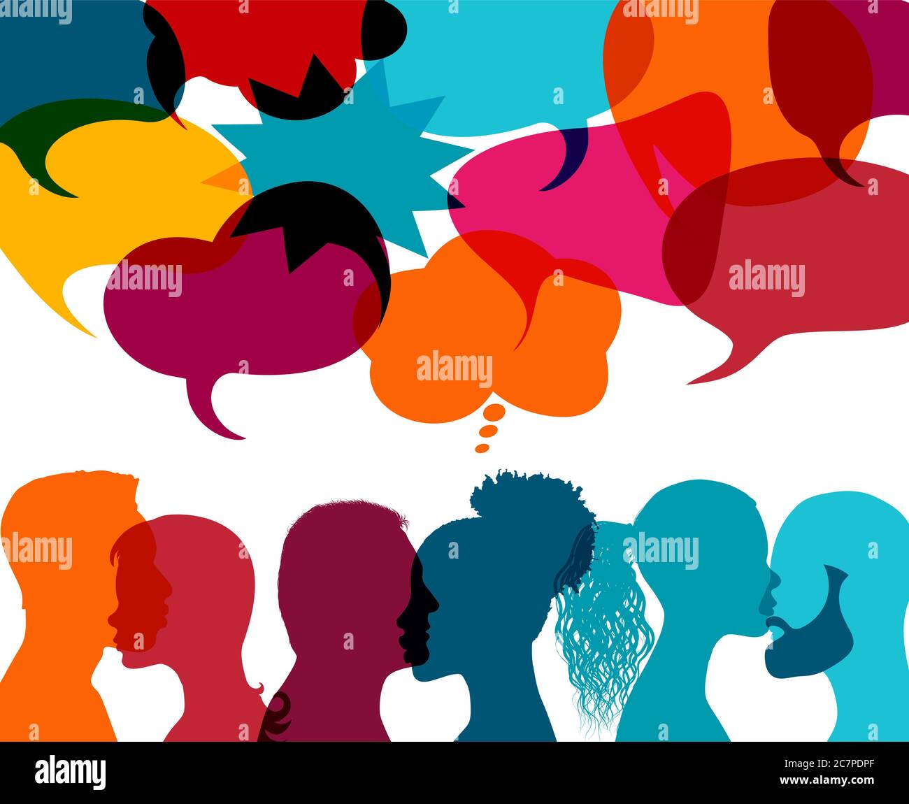 Women speech bubble social hi-res stock photography and images - Alamy