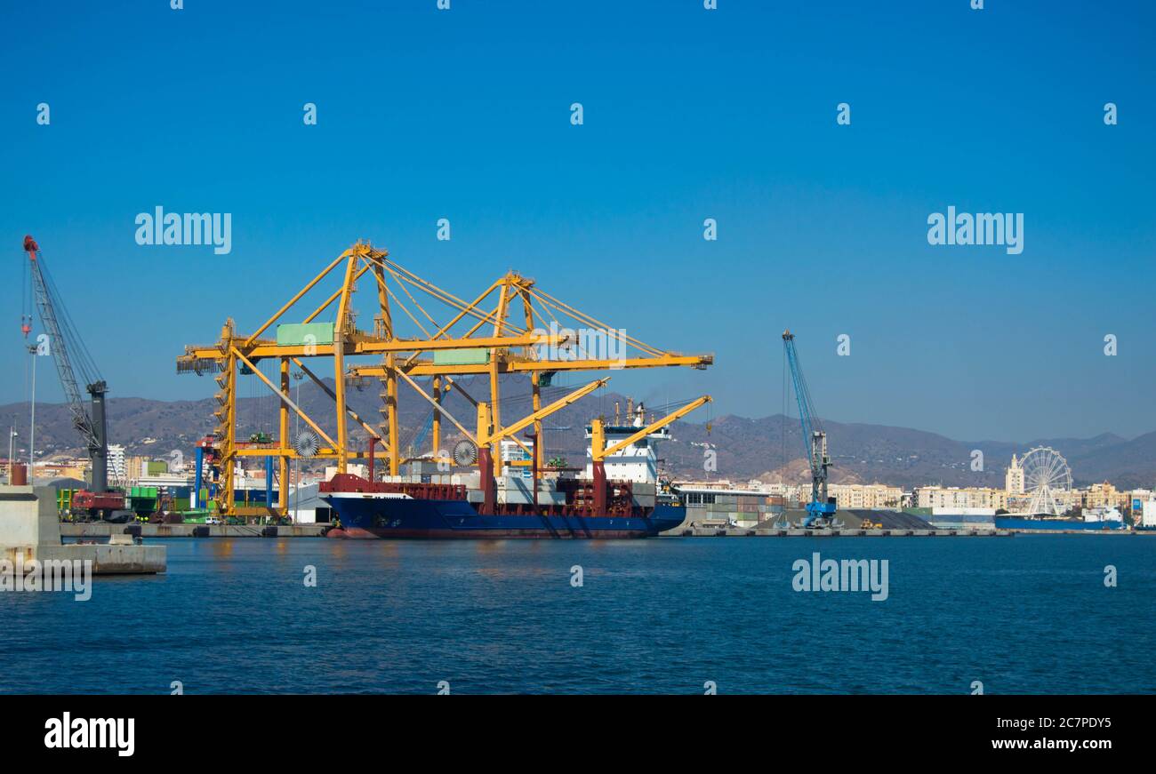 Mesmerizing shot of a port with ships at daytime Stock Photo - Alamy