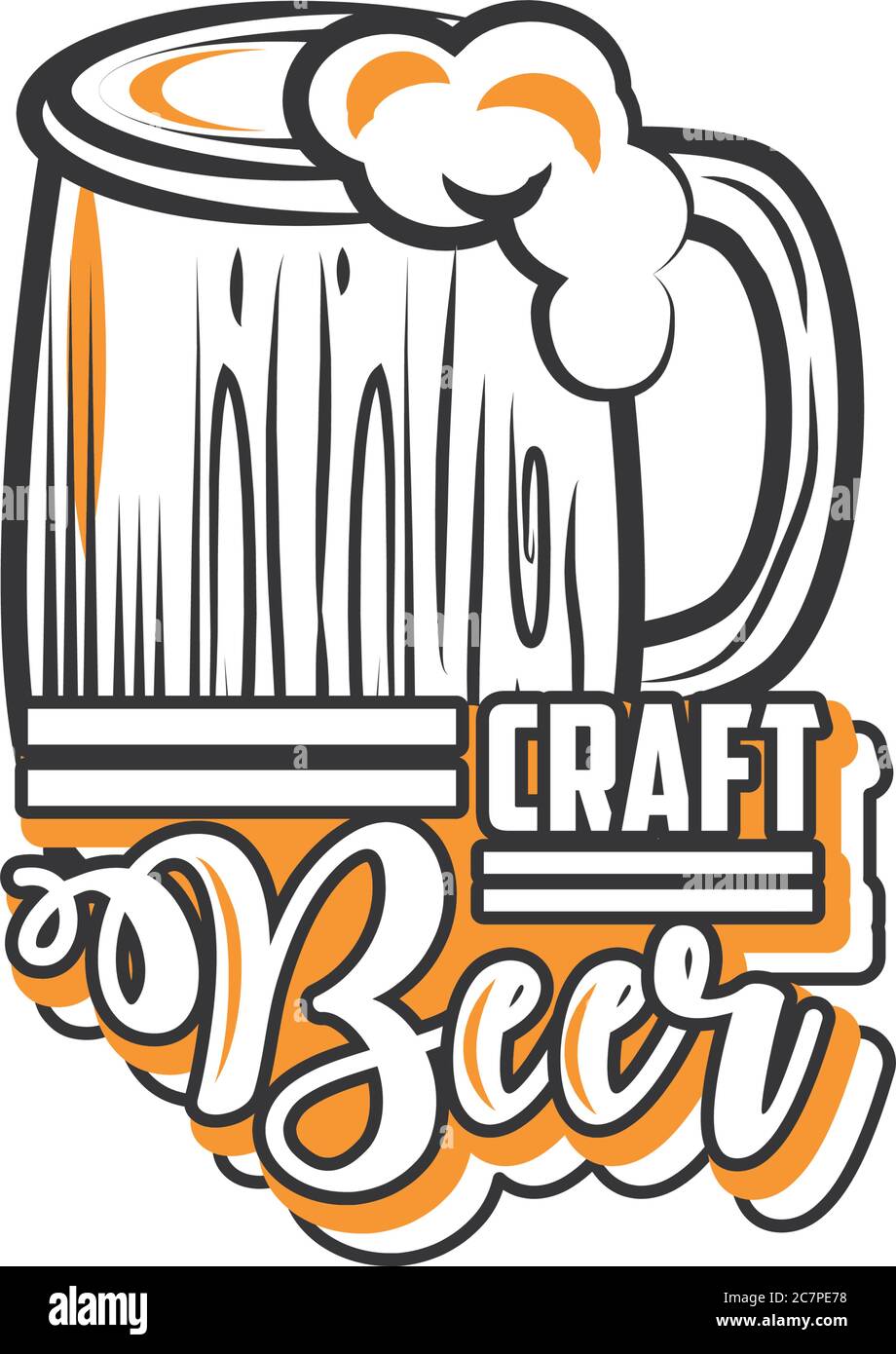 craft beer festival, beer glass vector illustration design Stock Vector ...