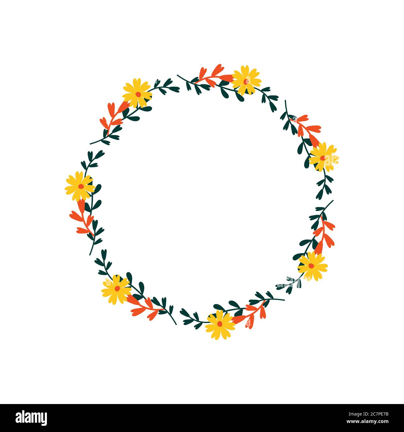 floral wreath vector Stock Vector Image & Art - Alamy