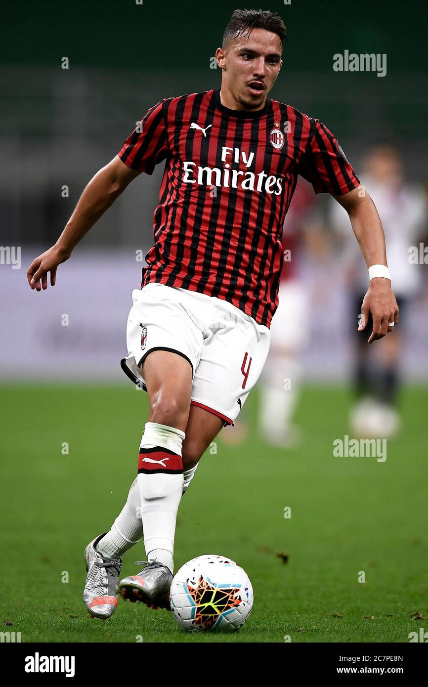 MILAN, ITALY - July 18, 2020: Ismael Bennacer of AC Milan in action ...