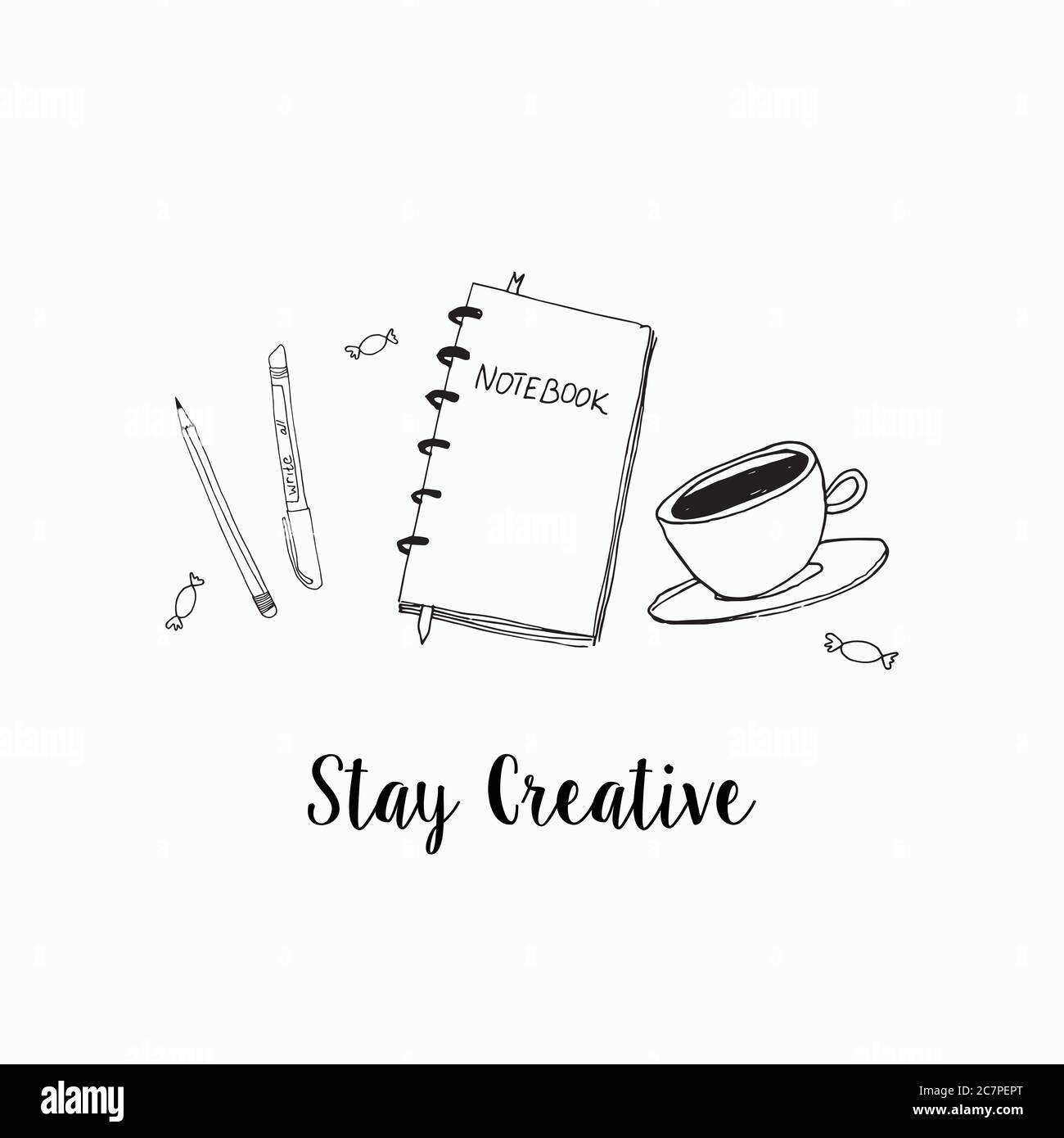 doodle notebook vector Stock Vector Image & Art - Alamy