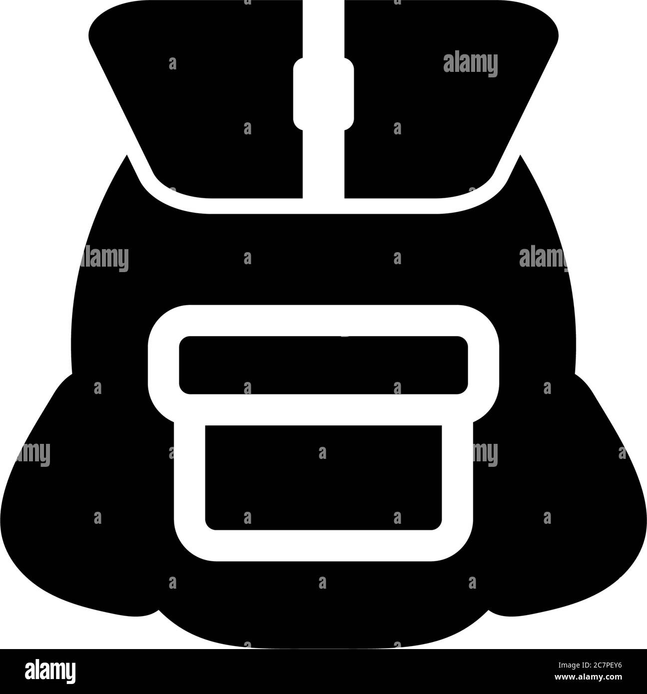 Travel, School or Army Backpack, Schoolbag. Flat Vector Icon ...