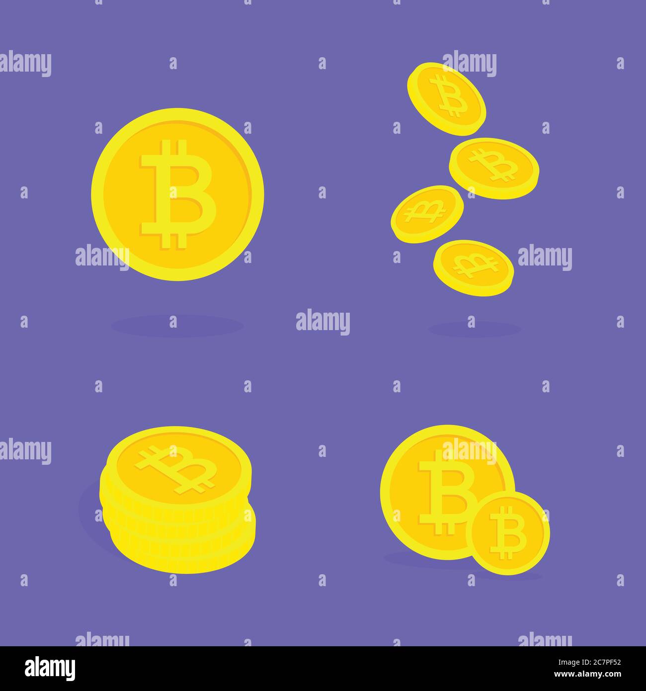 bitcoin icons set Stock Vector Image & Art - Alamy