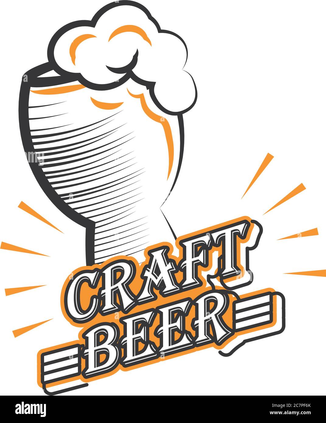 craft beer festival, beer glass vector illustration design Stock Vector ...