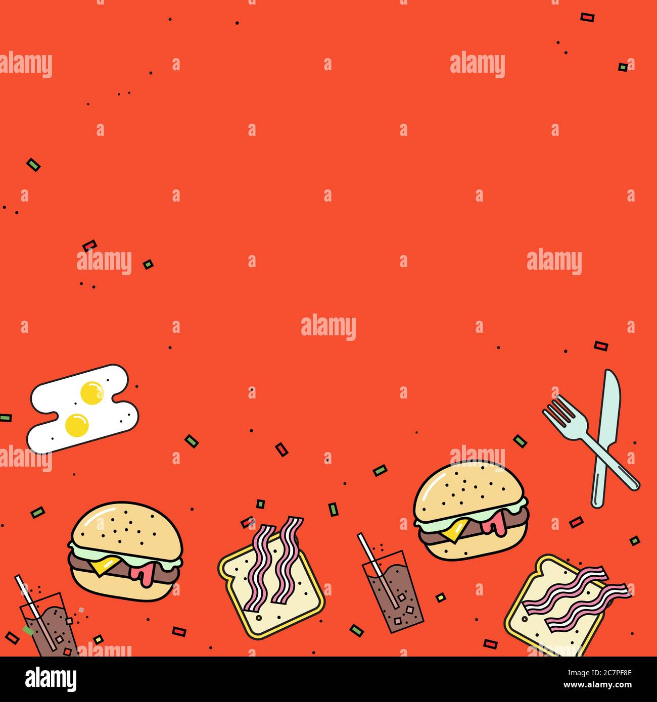 fast food art Stock Vector Image & Art - Alamy