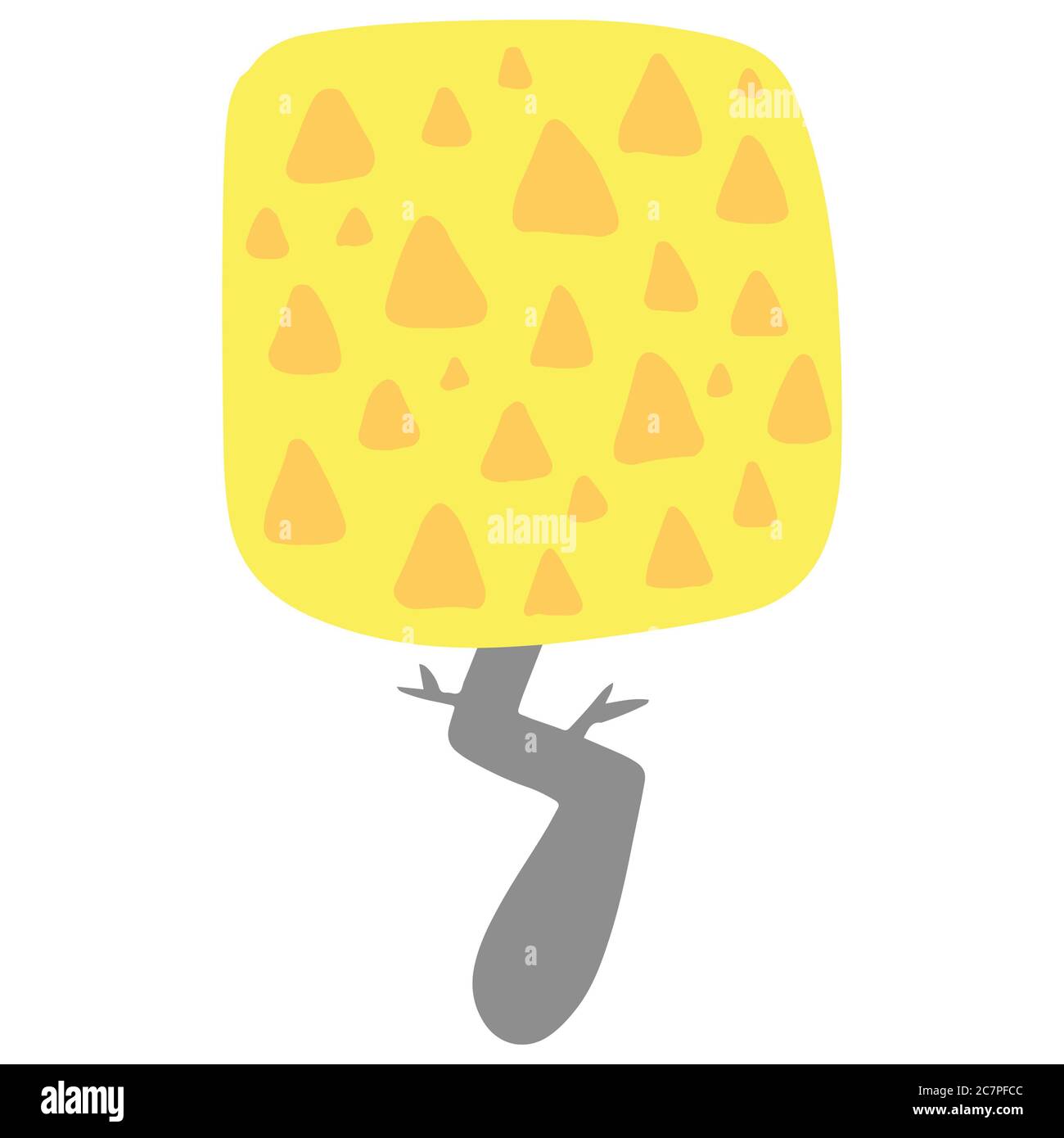Abstract Cartoon Tree For Forest Illustration Stock Photo - Alamy