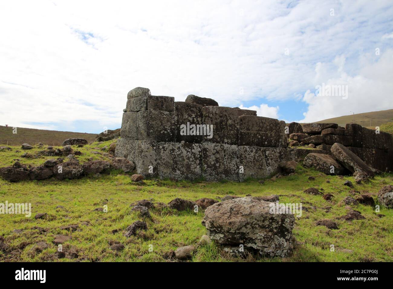 Ahu Vinapu an archaeological site on Rapa Nui Stock Photo - Alamy