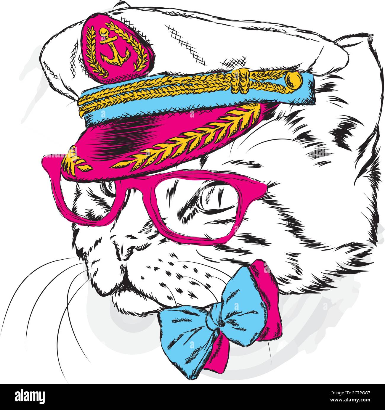 Captains cap Stock Vector Images - Alamy