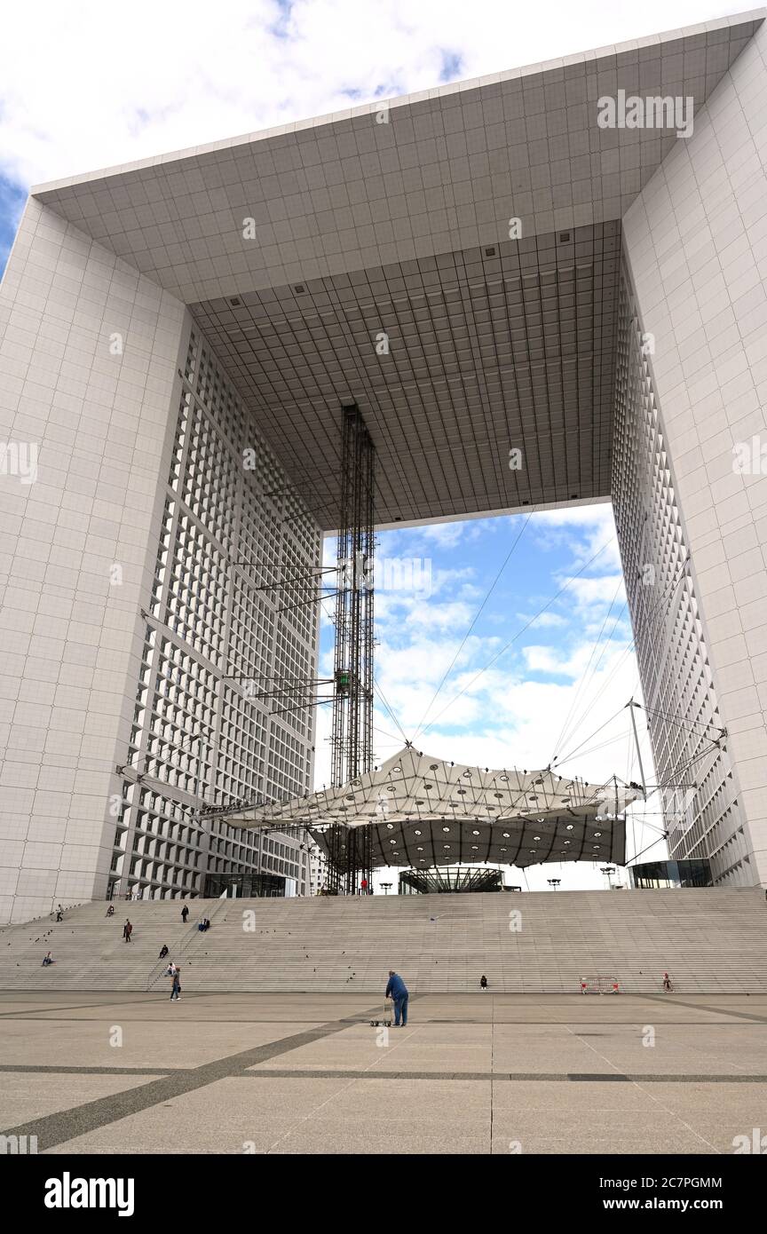 La Defense arch, modern french buildings in France Stock Photo - Alamy