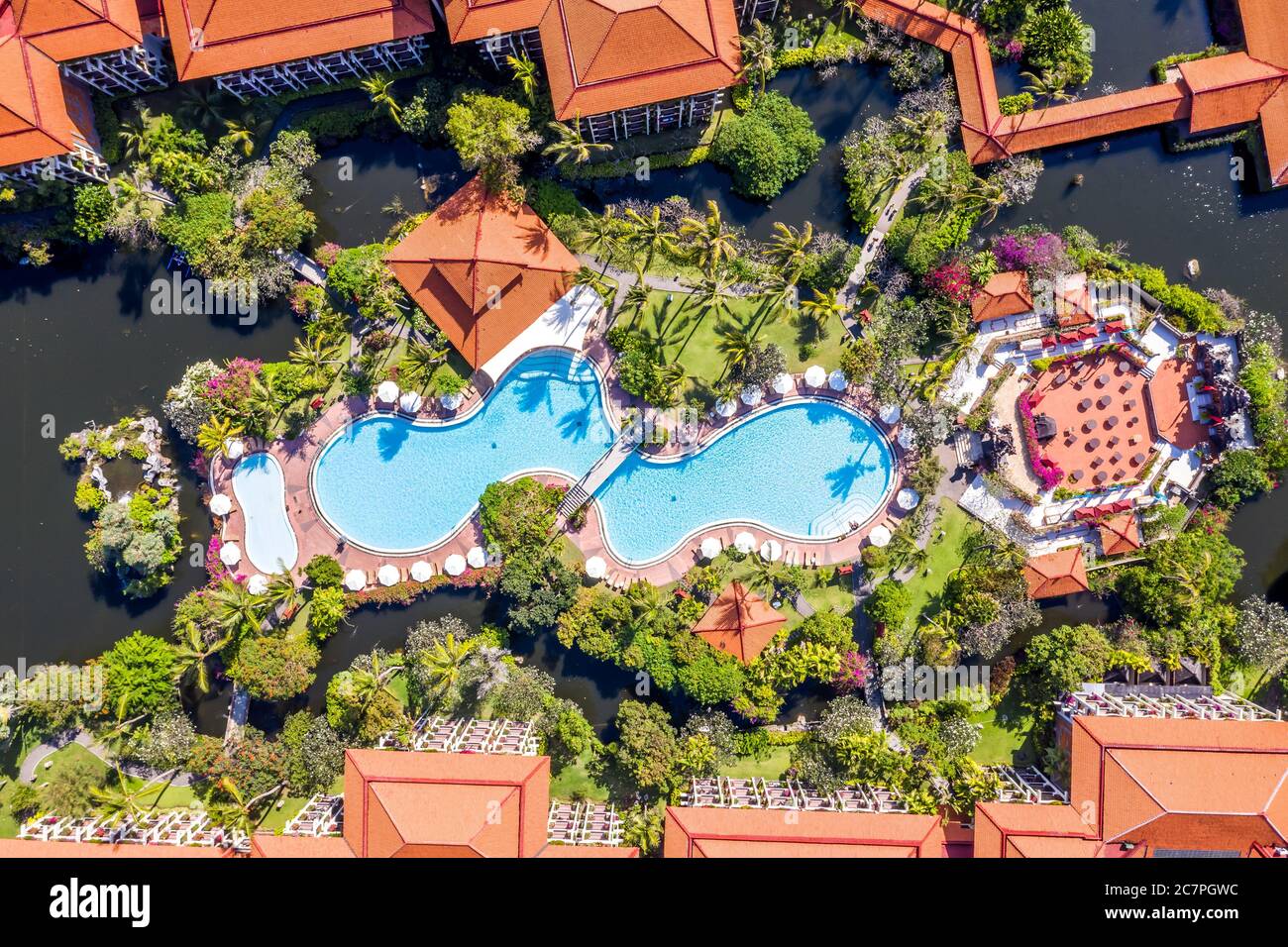 Aerial view of a heavenly tropical resort in Bali Stock Photo - Alamy