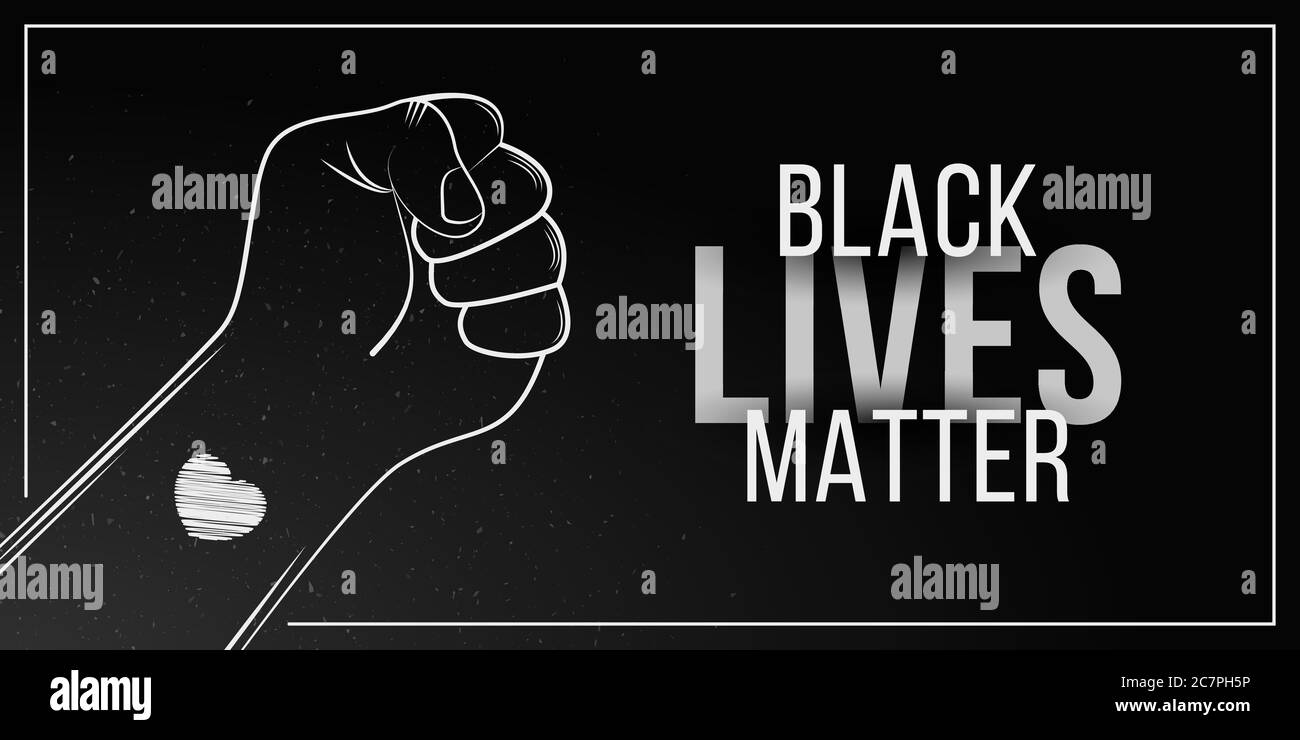 Black Lives Matter protest in USA. Riot poster. Stop violence to black ...