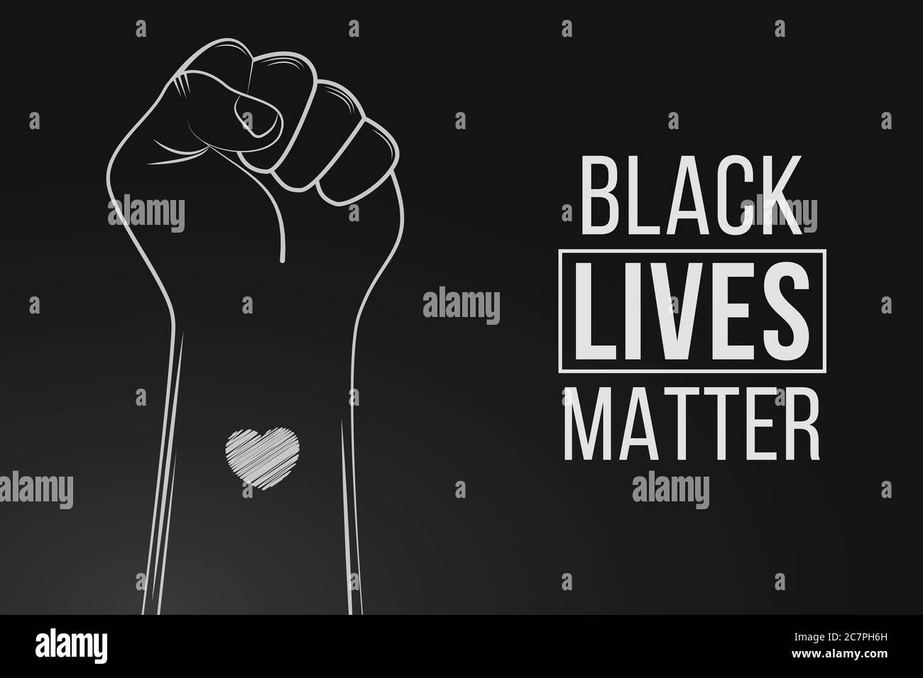 Black Lives Matter protest in USA. Riot poster. Stop violence to black ...