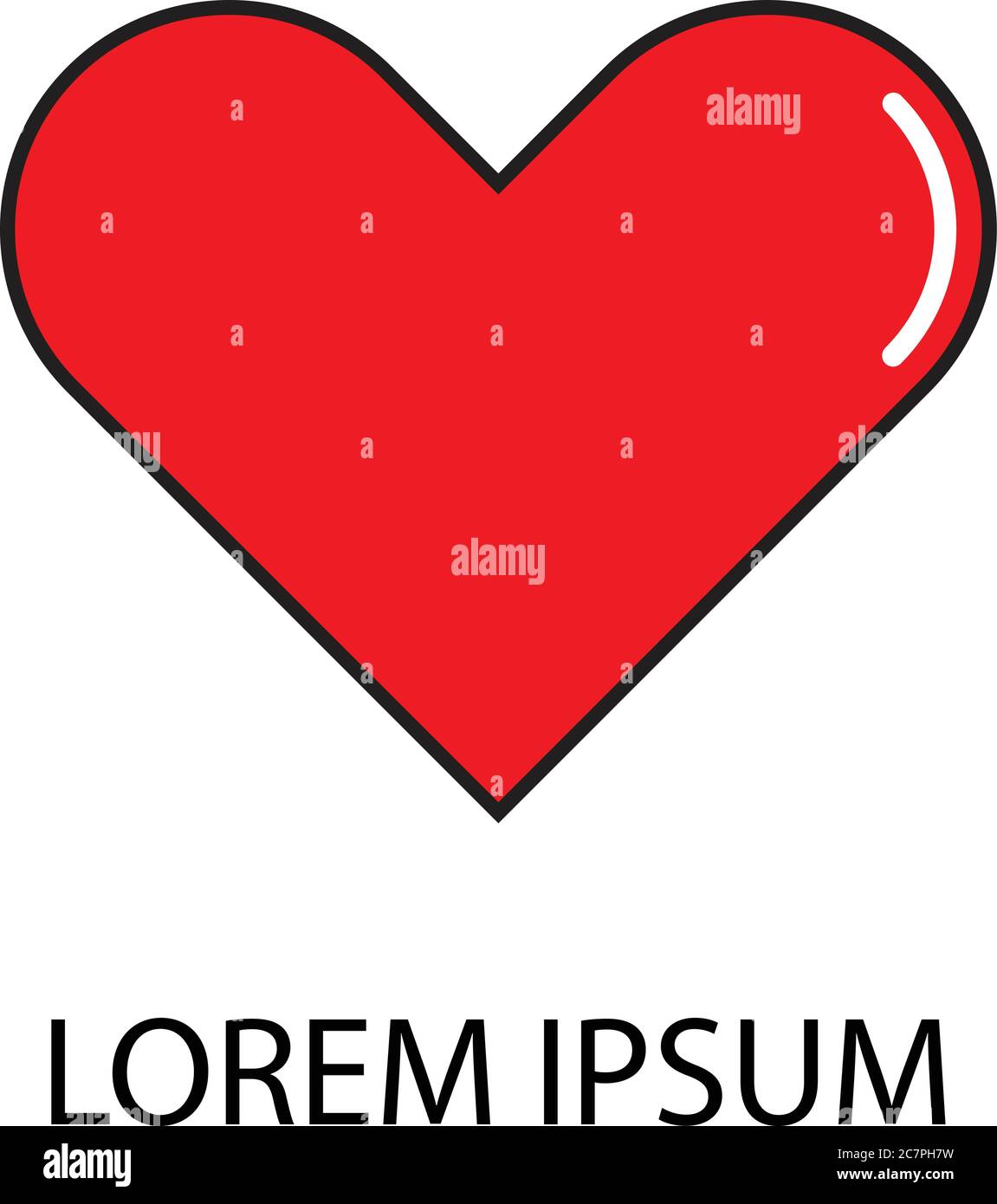 heart icon vector Stock Vector Image & Art - Alamy