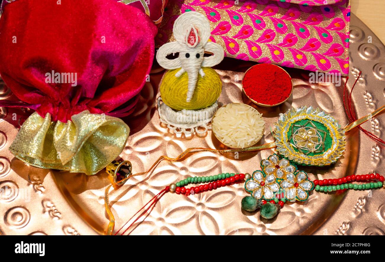 Indian festival, Raksha Bandhan background with an elegant colorful ...