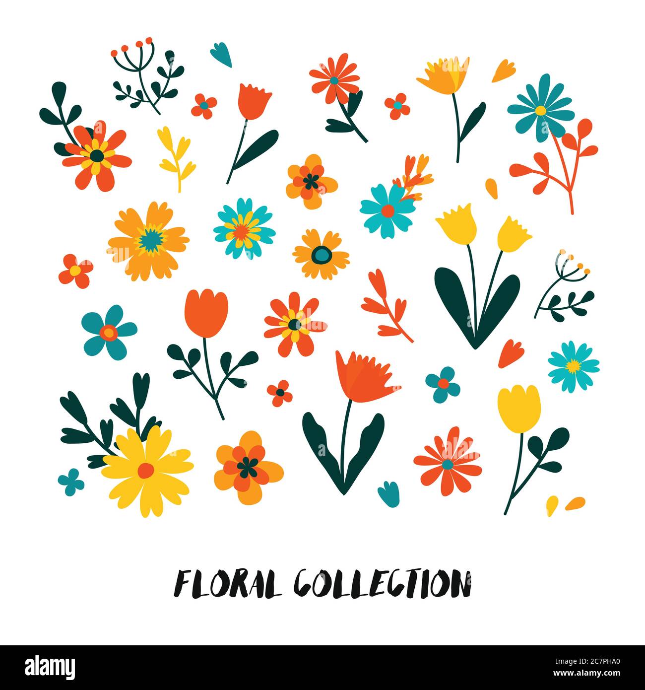floral vector set Stock Vector Image & Art - Alamy