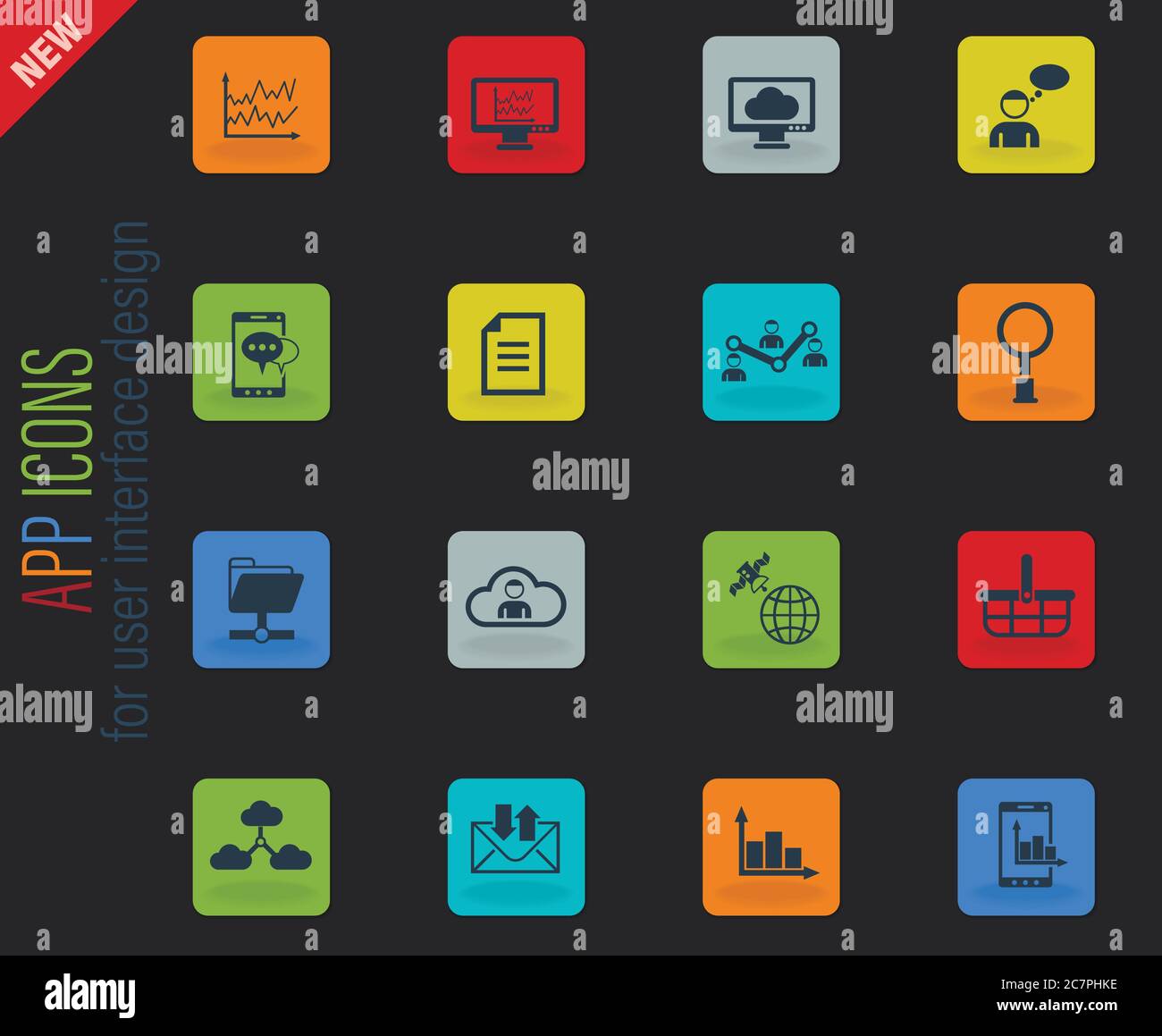 social network icon set Stock Vector Image & Art - Alamy