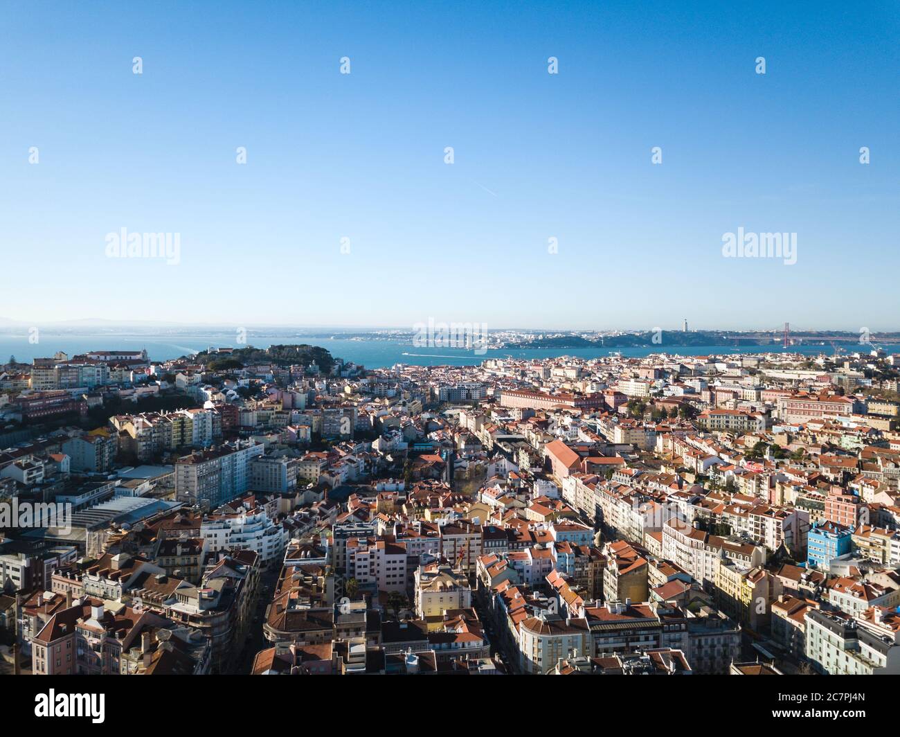 Aerial view downtown lisbon hi-res stock photography and images - Alamy