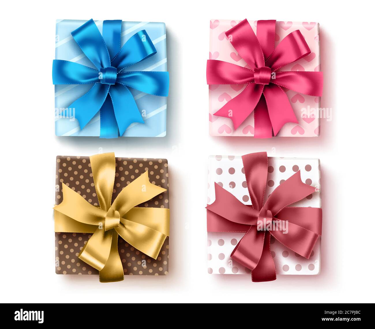 Gift box vector set. Colorful gifts element for birthday, anniversary ...