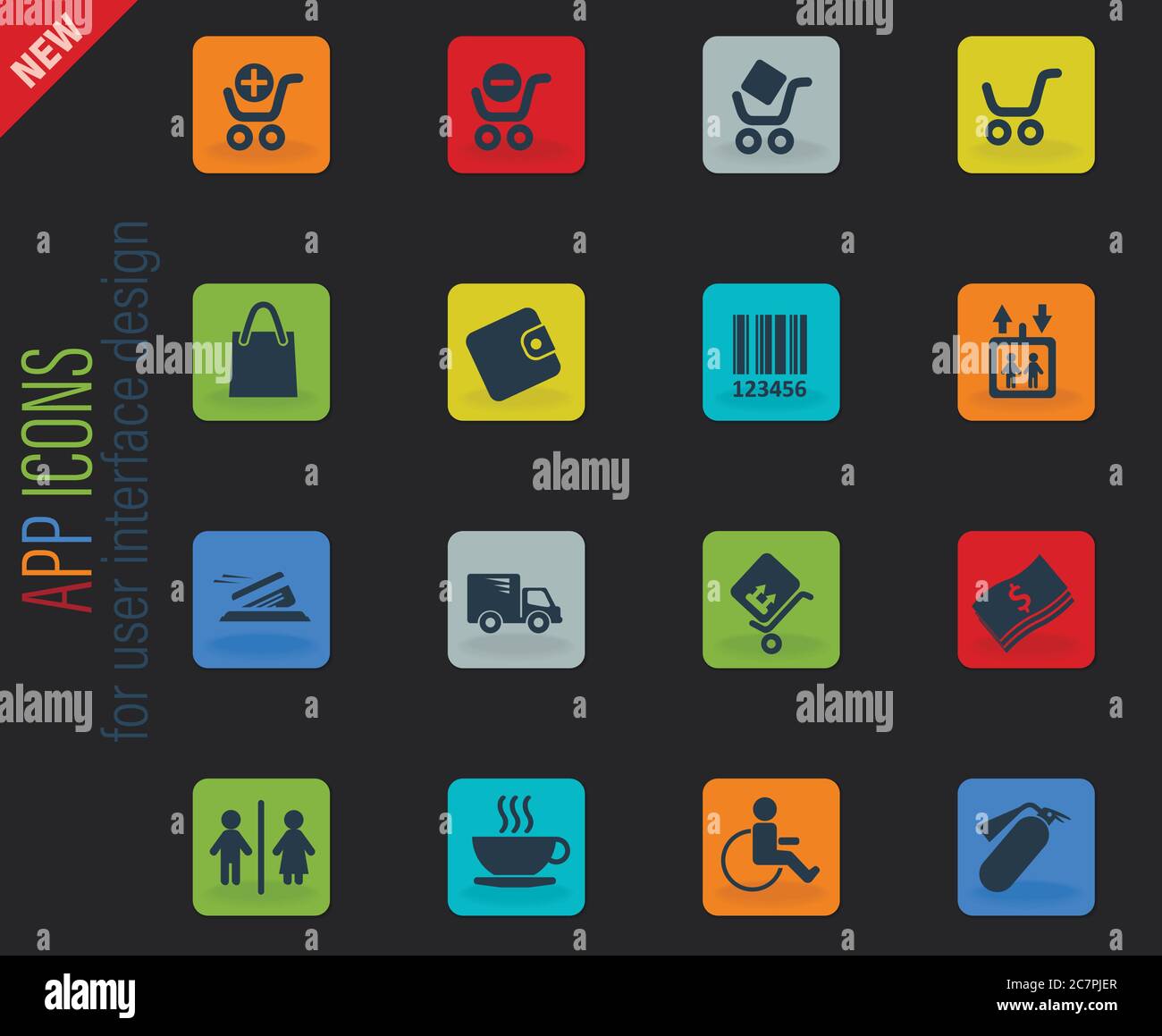 Shopping icon set Stock Vector Image & Art - Alamy