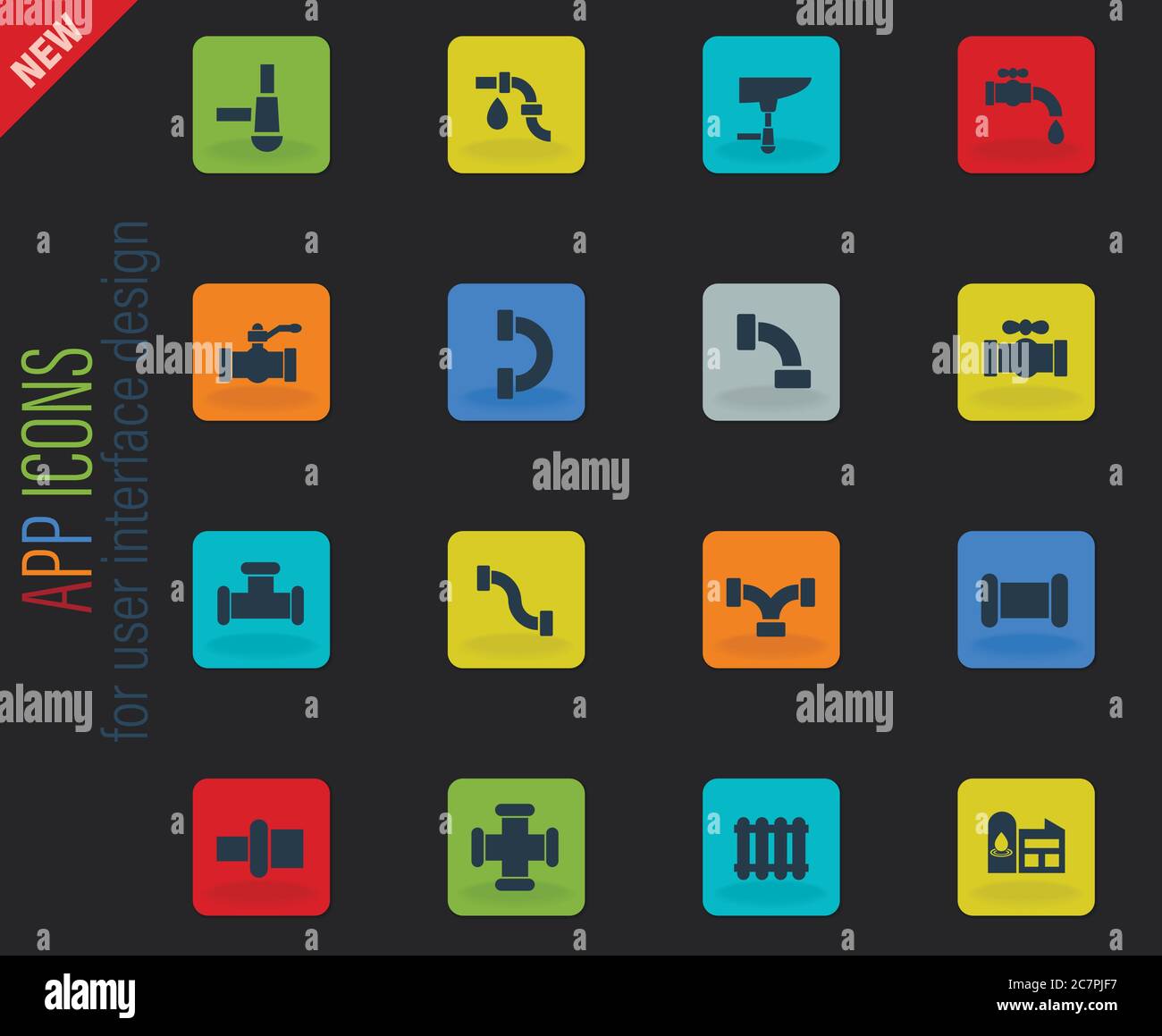 duct icon set Stock Vector Image & Art - Alamy