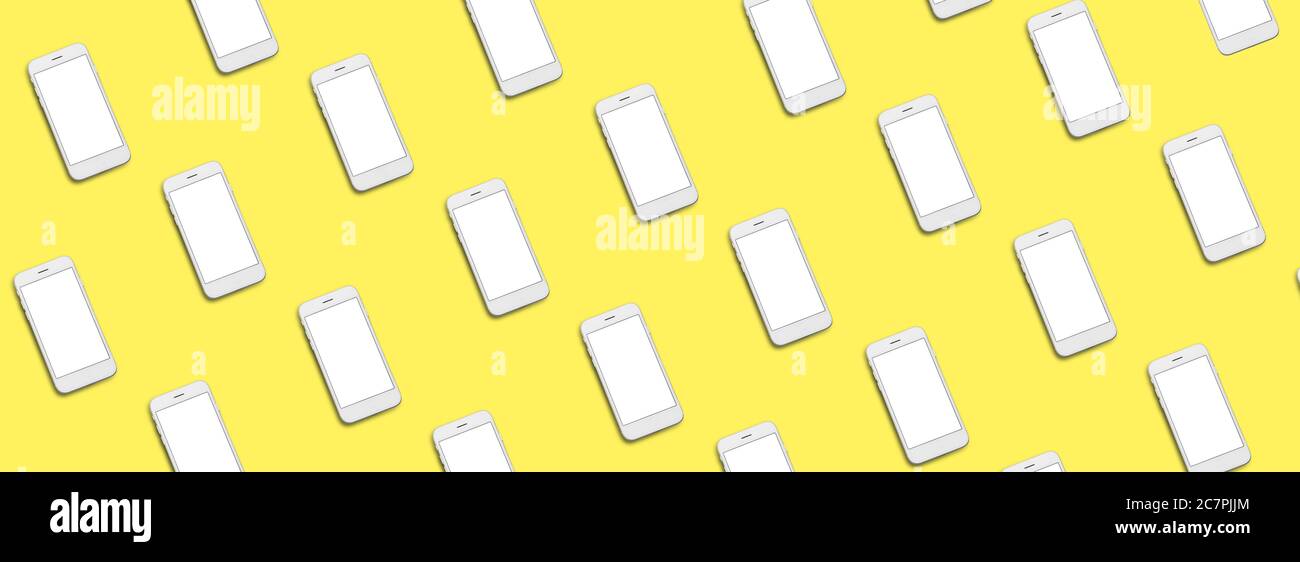 Many phones top view hi-res stock photography and images - Alamy