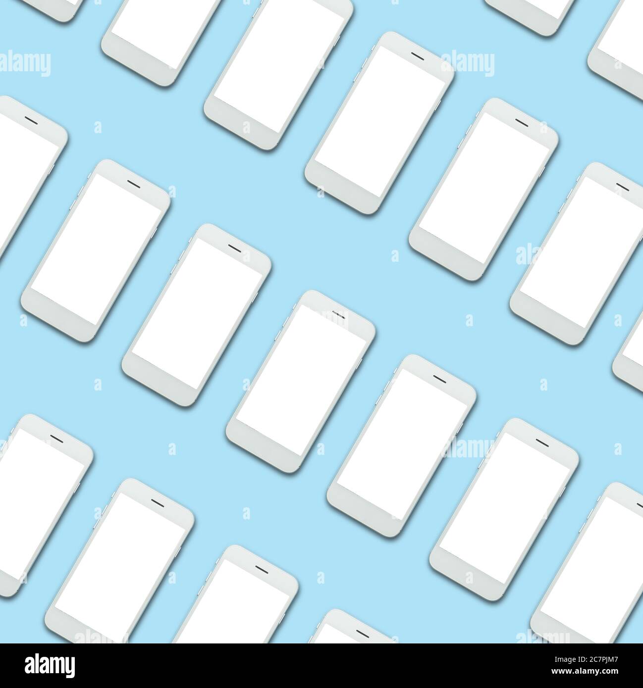 Many phones top view hi-res stock photography and images - Alamy