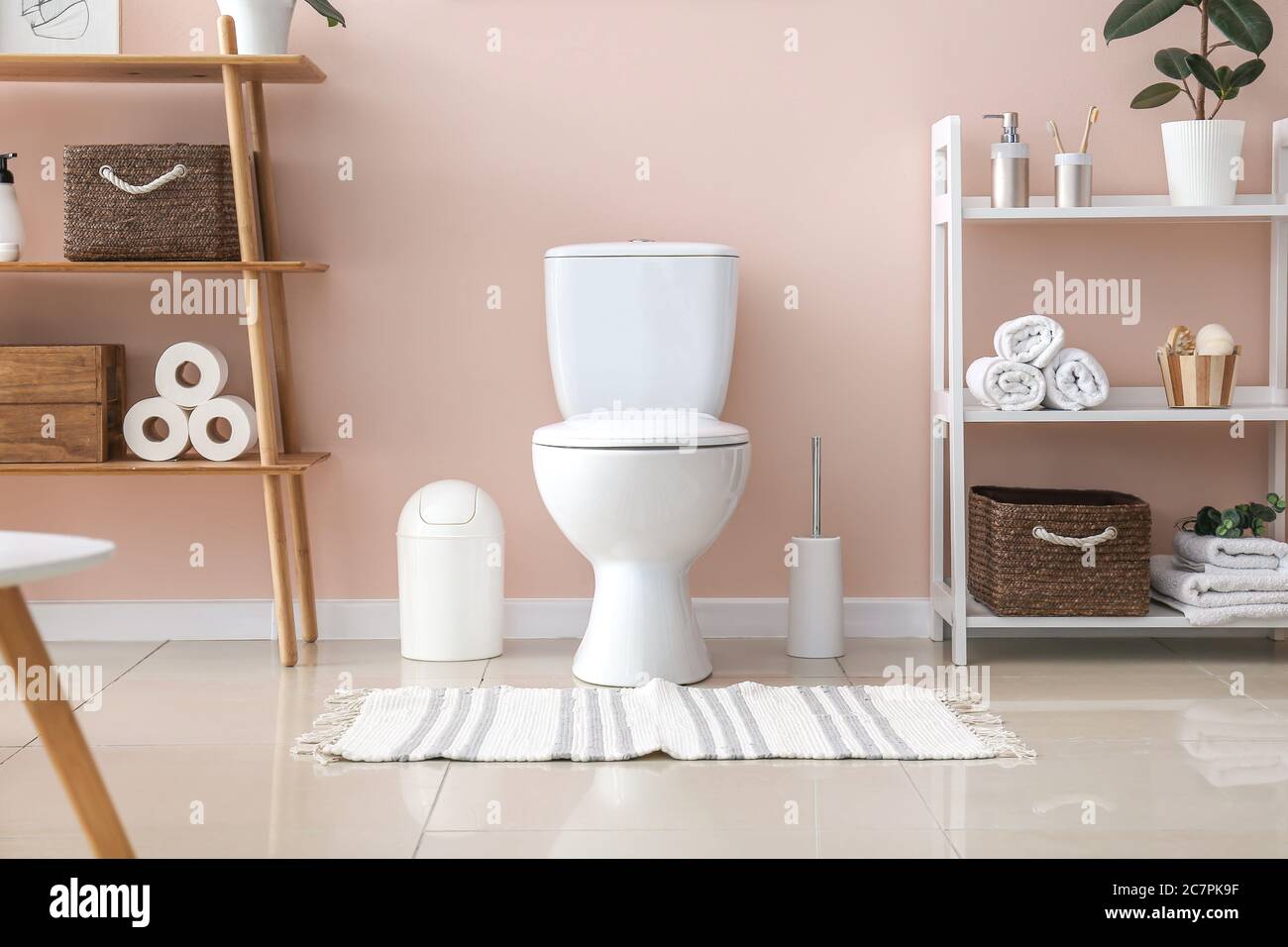 Interior of modern clean restroom Stock Photo - Alamy