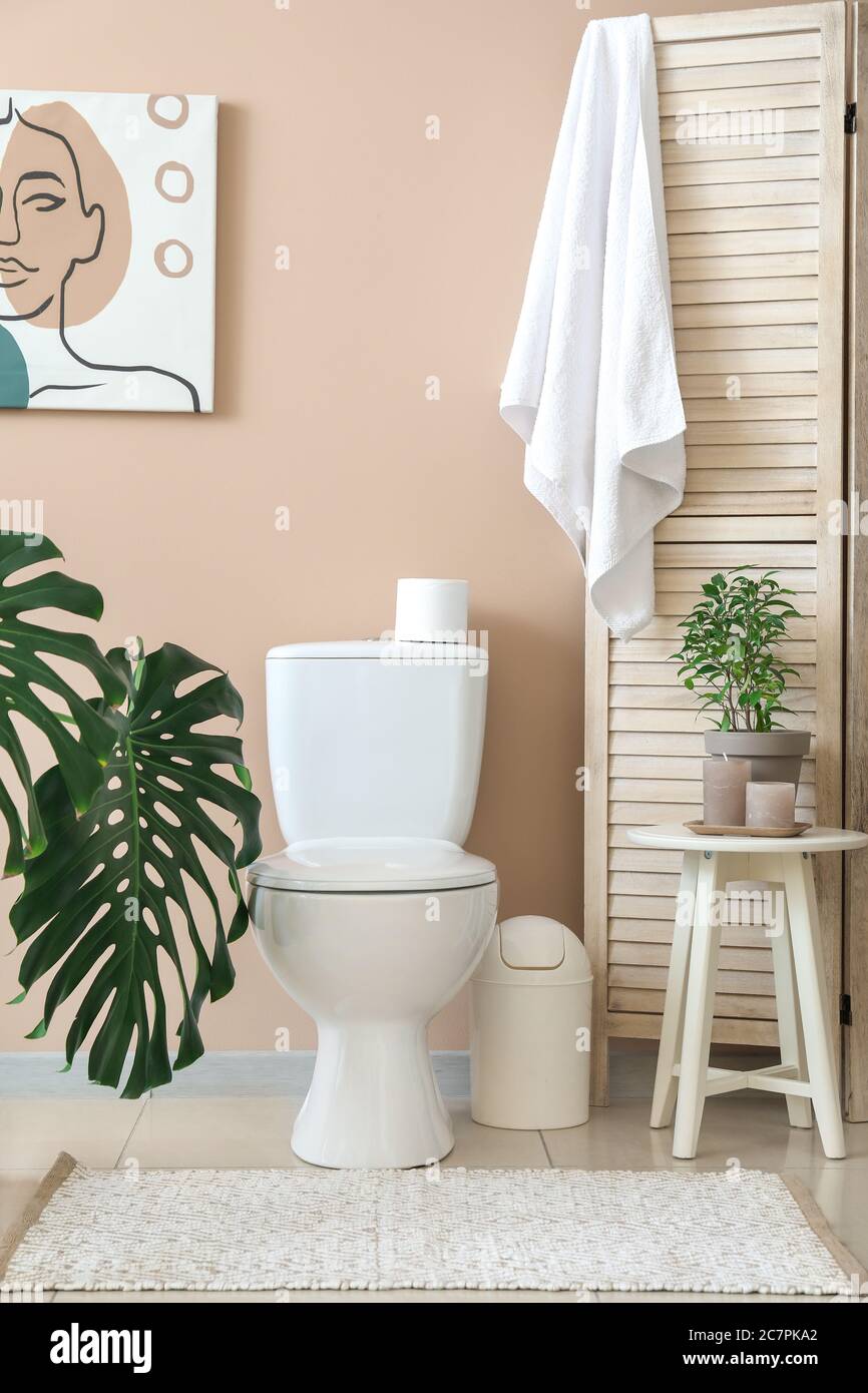 Interior of modern clean bathroom Stock Photo - Alamy