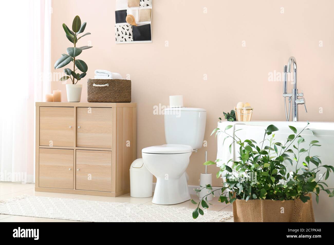 Interior of clean modern bathroom Stock Photo - Alamy