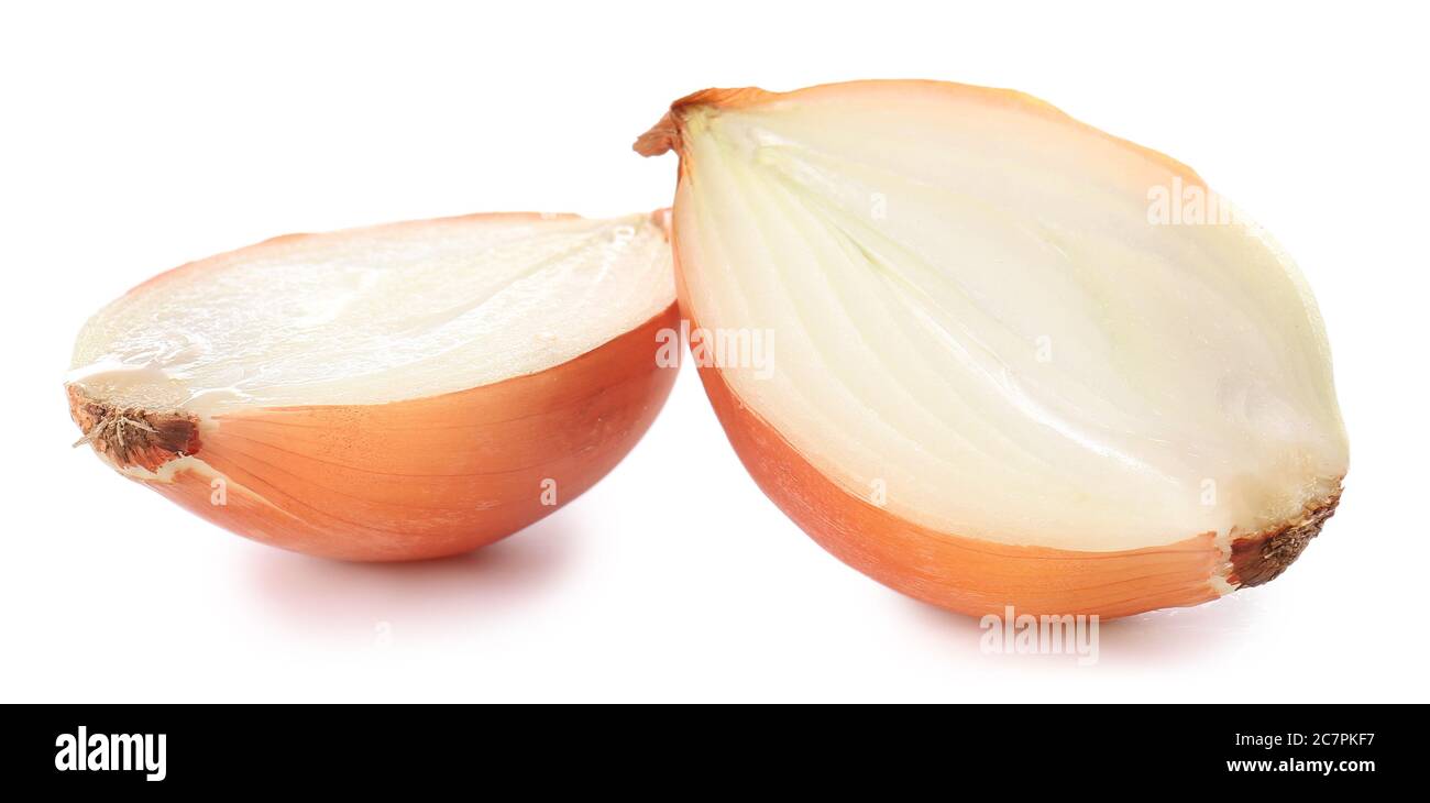 Fresh raw onion on white background Stock Photo - Alamy