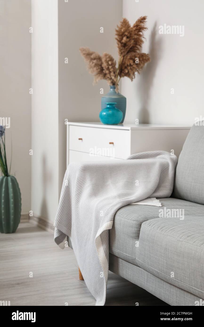 Plaids sofa hi-res stock photography and images - Alamy