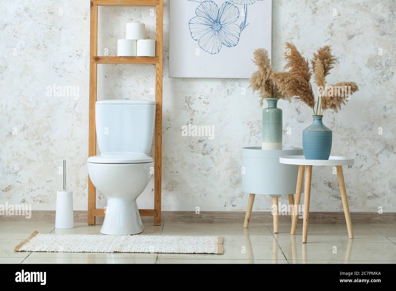 Interior of modern clean restroom Stock Photo - Alamy