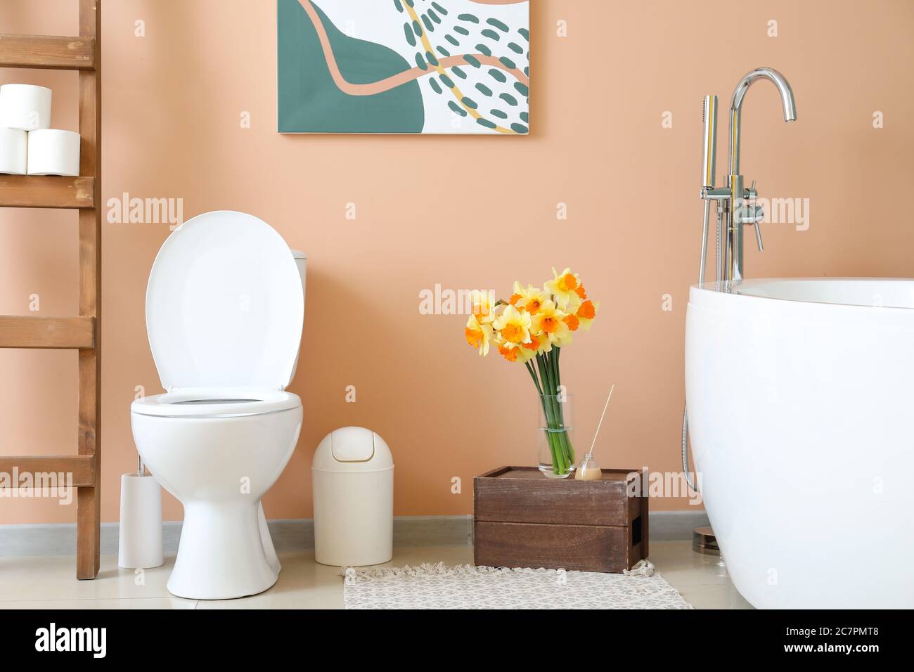 Interior of modern clean bathroom Stock Photo - Alamy