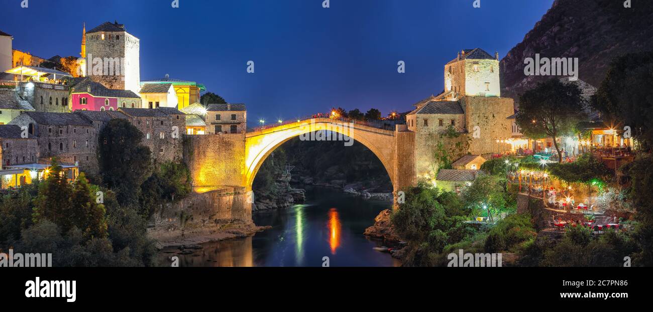 Mostar night view hi-res stock photography and images - Alamy