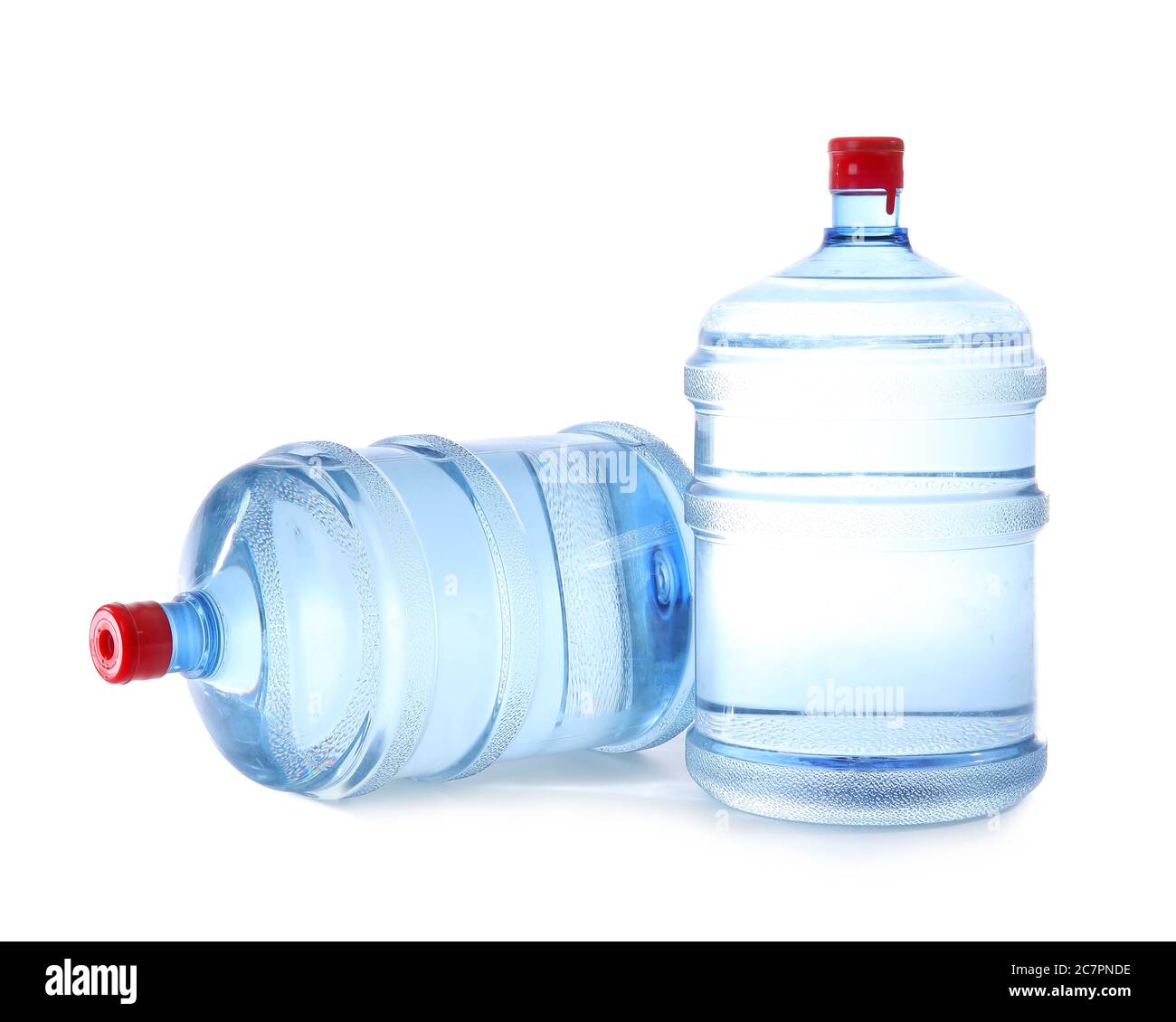 Bottles of fresh water on white background Stock Photo - Alamy