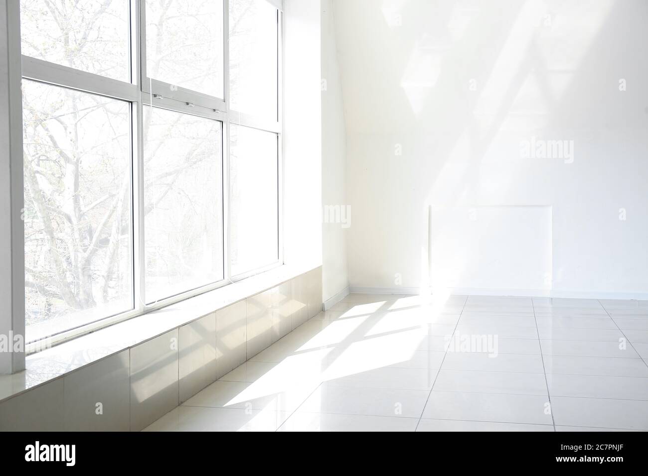 Interior of empty spacious room Stock Photo - Alamy