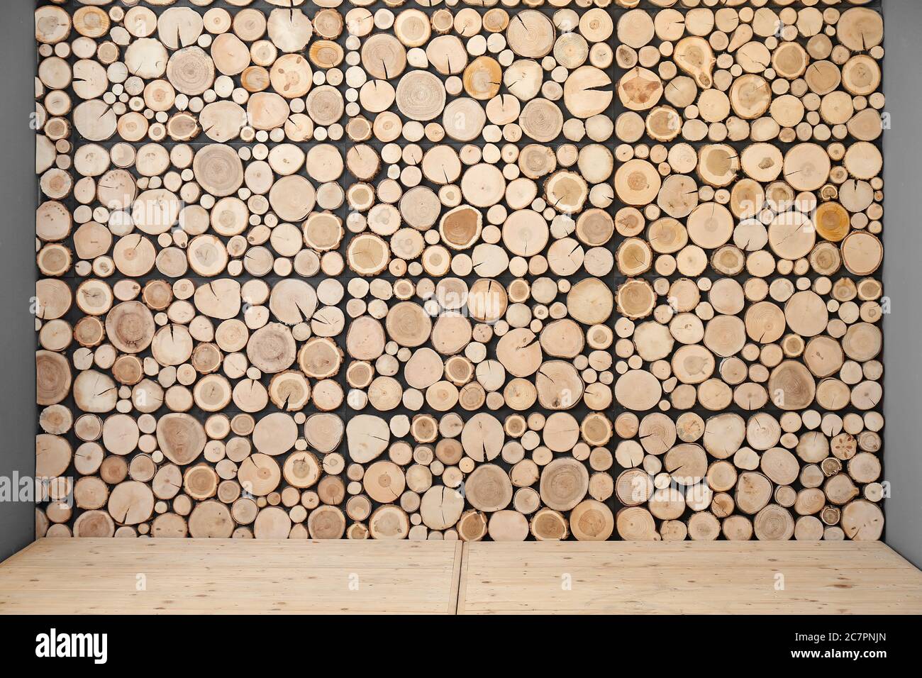 Empty wooden wall in room Stock Photo - Alamy