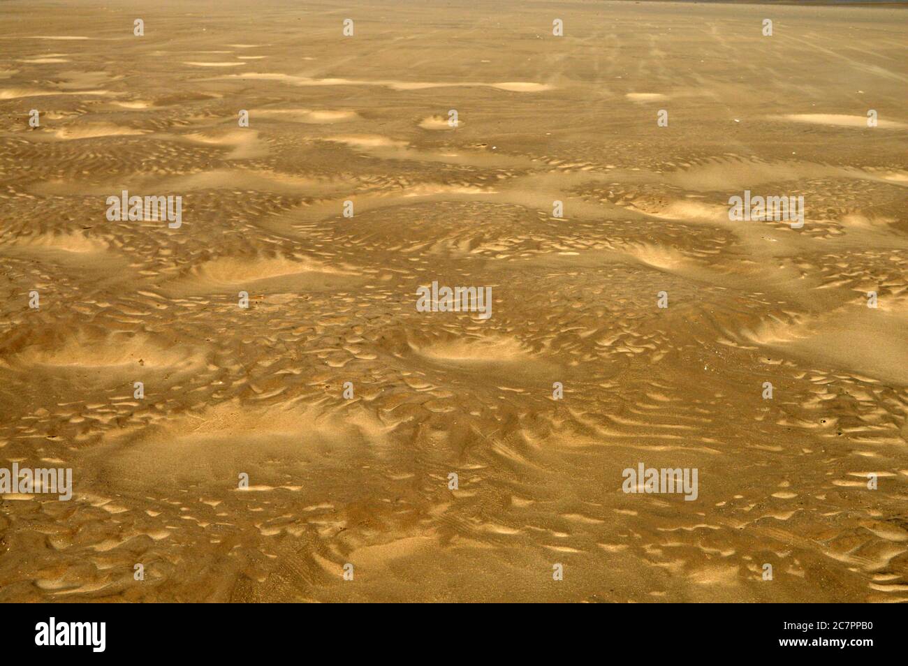 Talacre beach sand patterns Stock Photo - Alamy