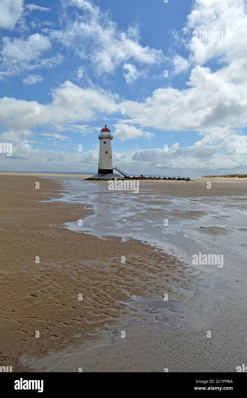 Point of Ayr lighthouse, Talacre, Wales Stock Photo - Alamy