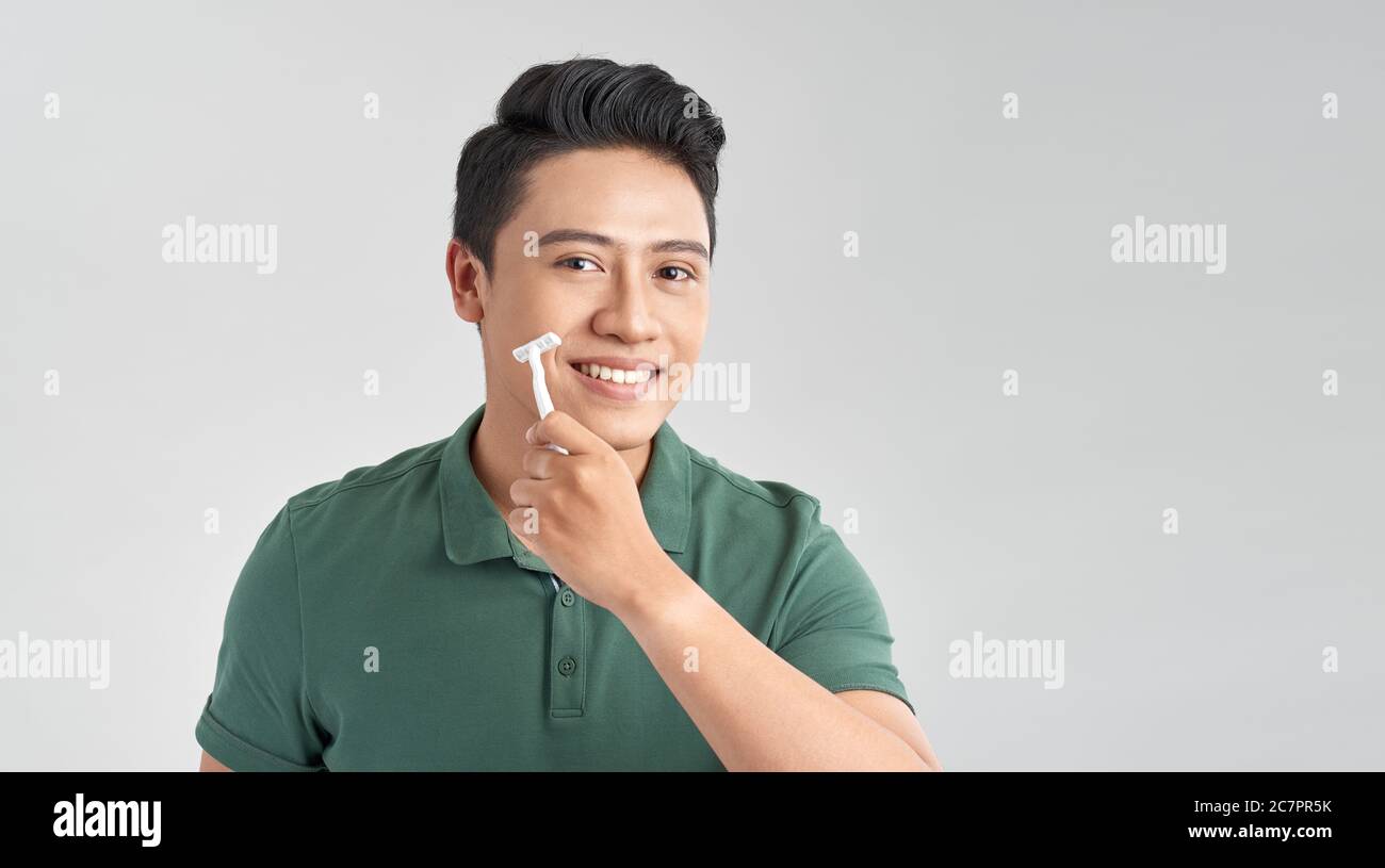 Man hand on cheek hi-res stock photography and images - Alamy