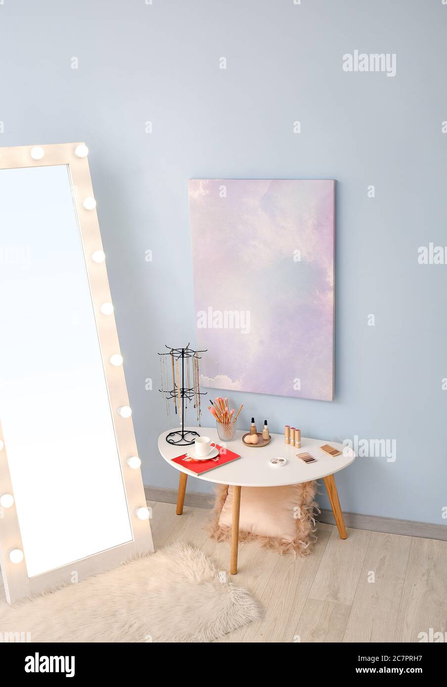 Stylish interior of modern makeup room Stock Photo - Alamy