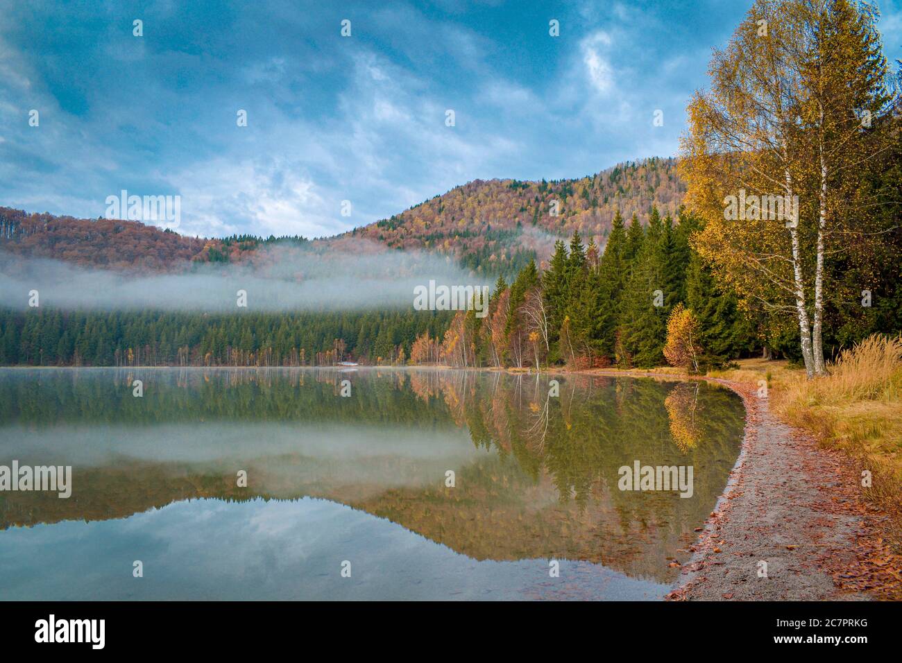 Scenary reflection in lake Stock Photo - Alamy