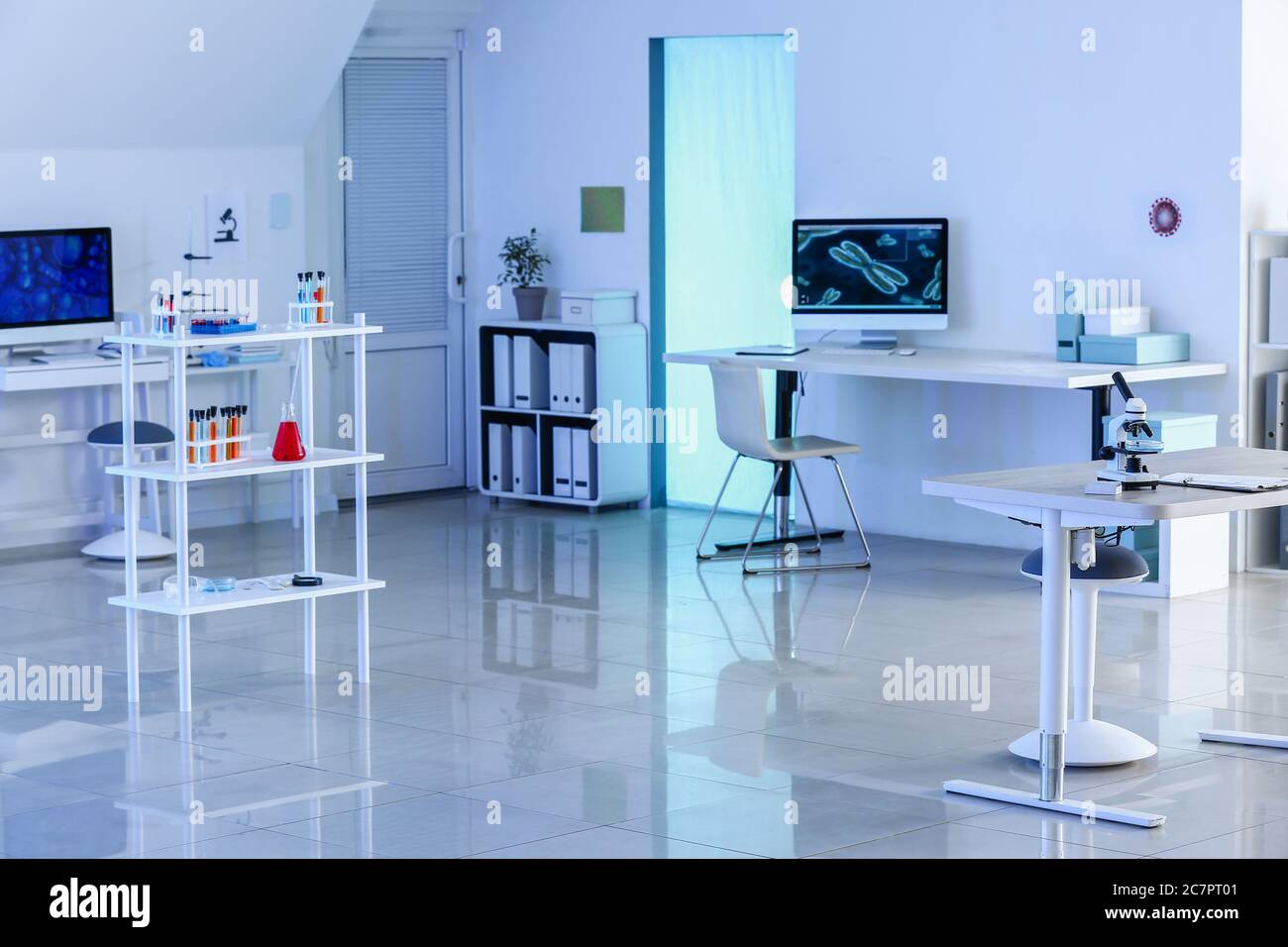 Interior of modern scientific laboratory Stock Photo - Alamy