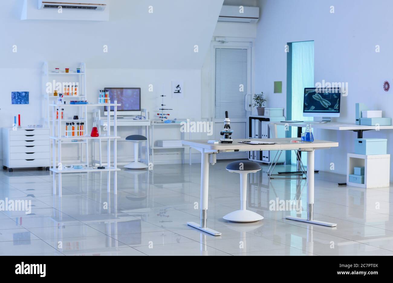 Interior of modern scientific laboratory Stock Photo - Alamy