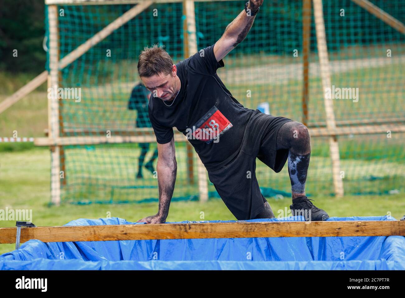City Riga, Latvia. Run race, people were engaged in sports activities ...