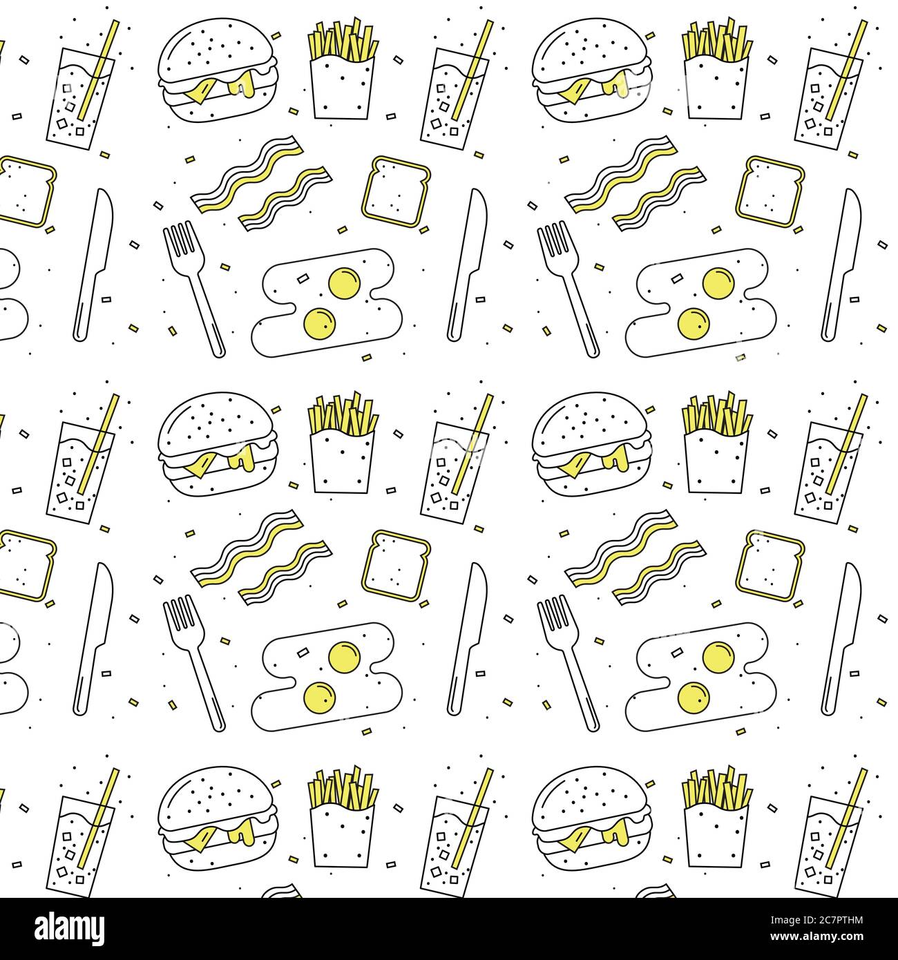 fast food pattern Stock Vector Image & Art - Alamy